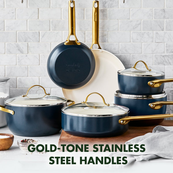 GreenPan Reserve Hard Anodized Healthy Ceramic Nonstick 10 Piece Cookware Set & Reviews | Perigold